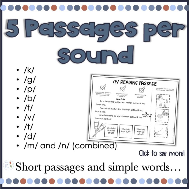 Articulation Stories for Young Readers - The Gift of Gab