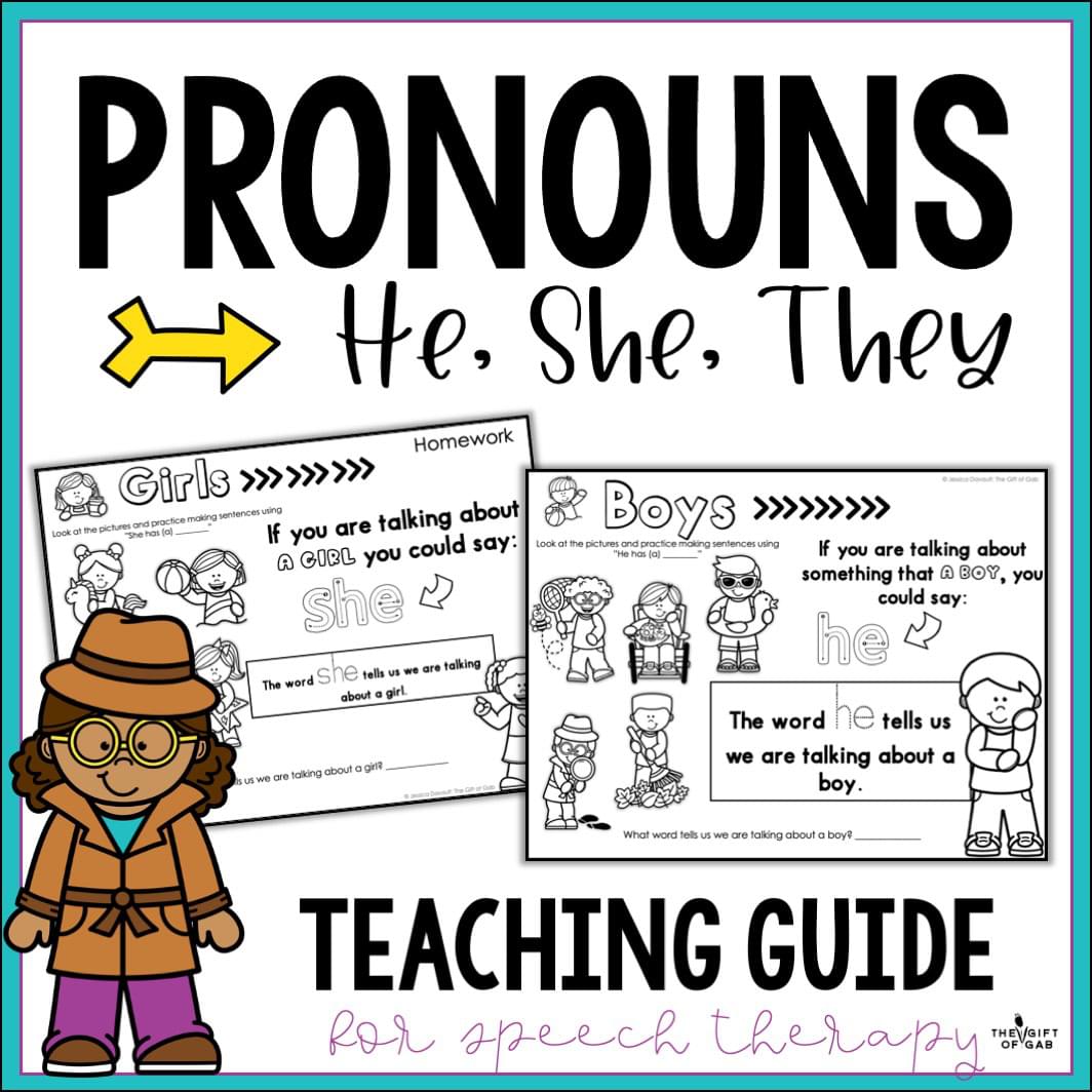 How to Strategically Teach Pronouns In Speech Therapy - The Gift of Gab